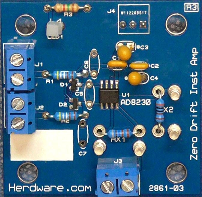 Zero Drift Instrumentation Amplifier from Herdware on Tindie