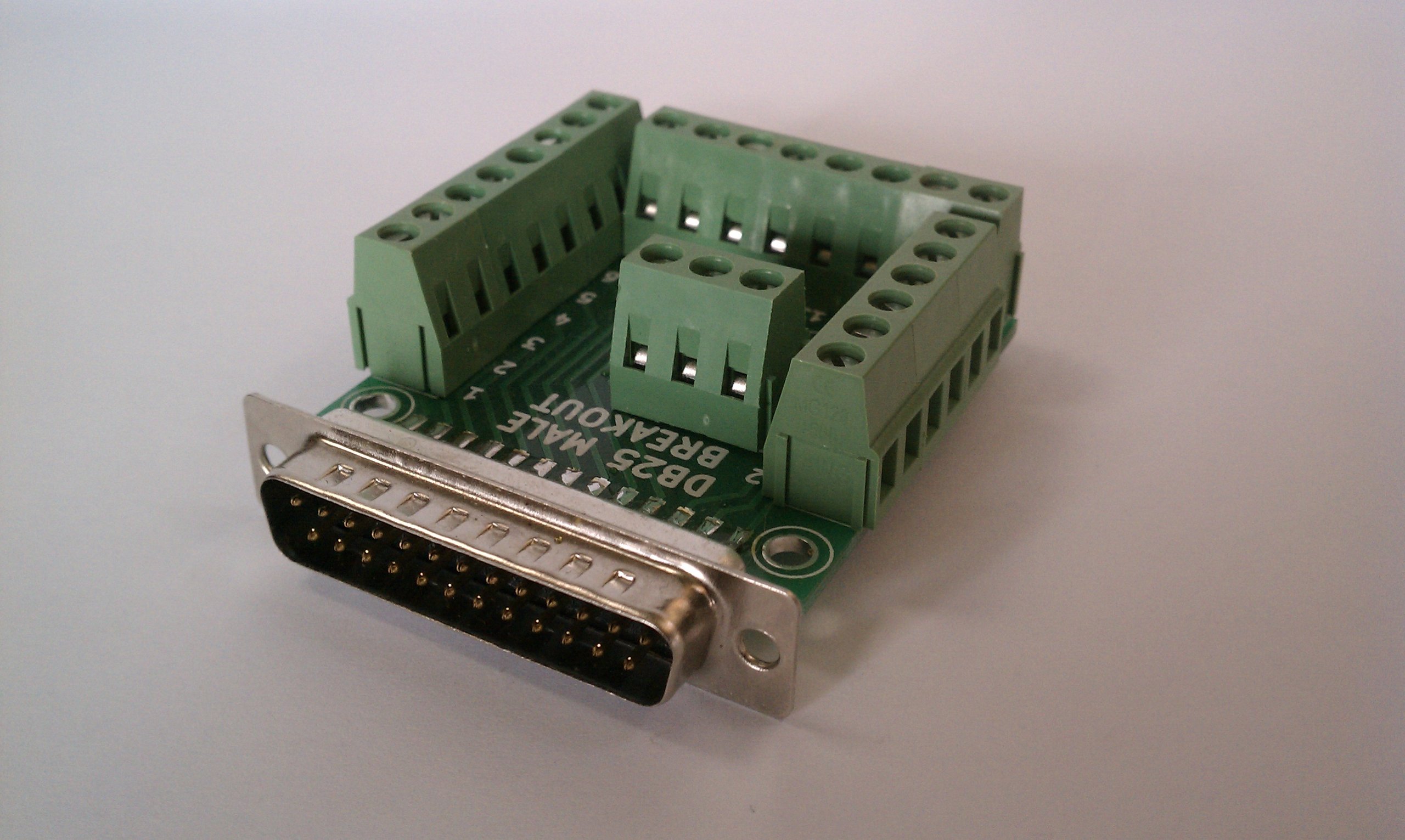 DB25 Male D-Sub 25pin Parallel Breakout Board Kit from Tekinetics on Tindie