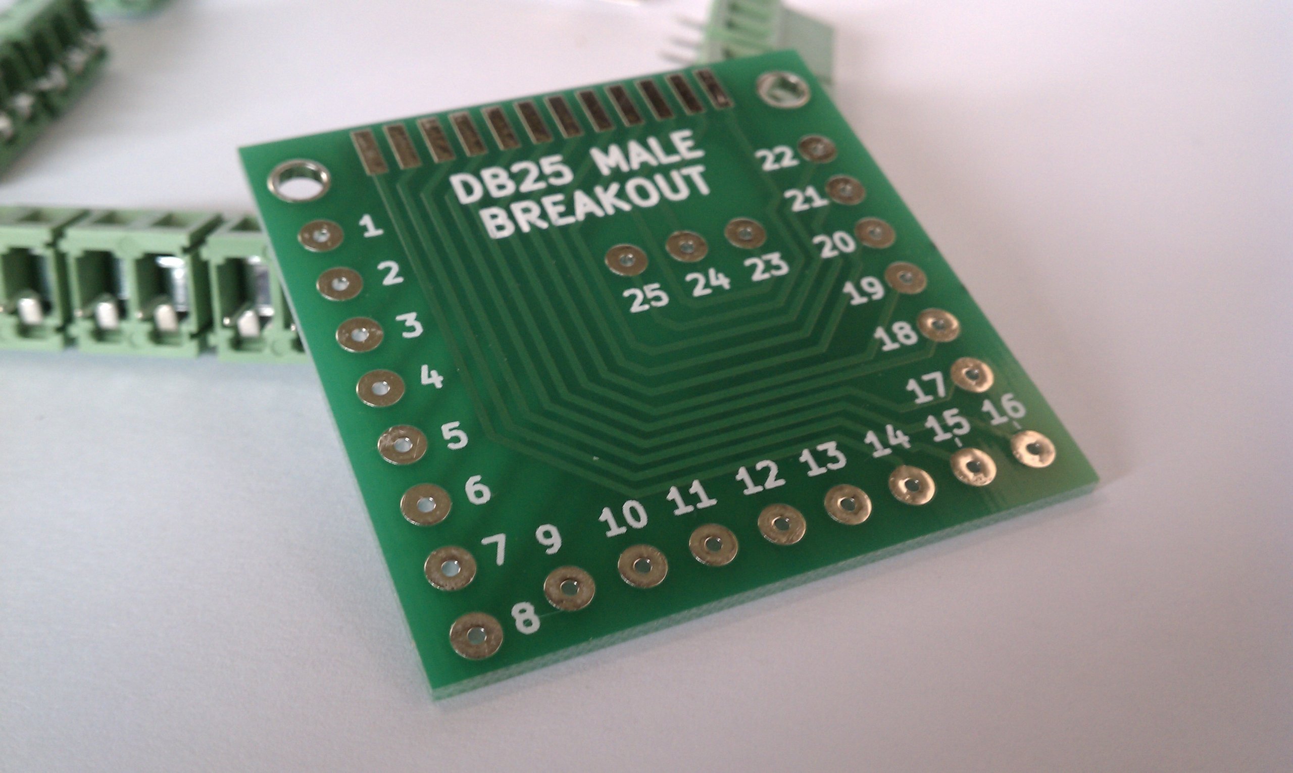 DB25 Male D-Sub 25pin Parallel Breakout Board Kit from Tekinetics on Tindie