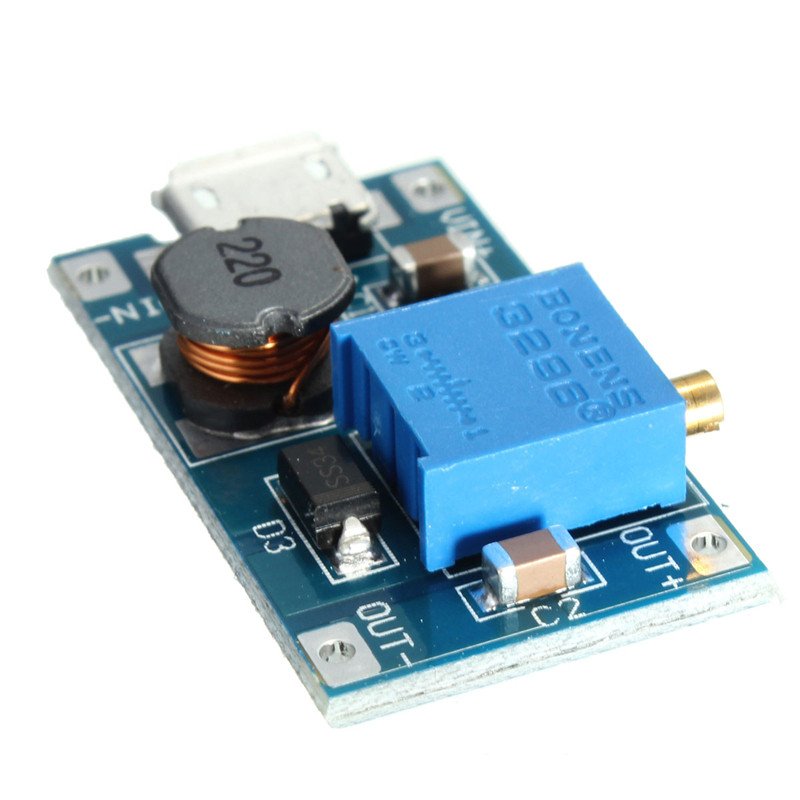 2A DC-DC Boost 2V-24V to 5V-28V MicroUSB adjustab from Power_Modules on ...