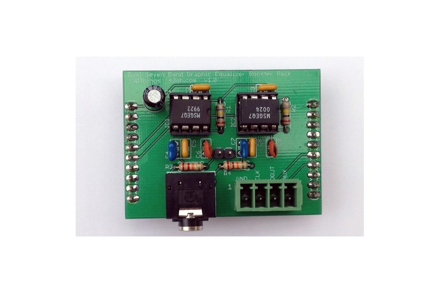 Dual 7 Band Audio Spectrum Analyzer BoosterPack PCB from RobG on Tindie