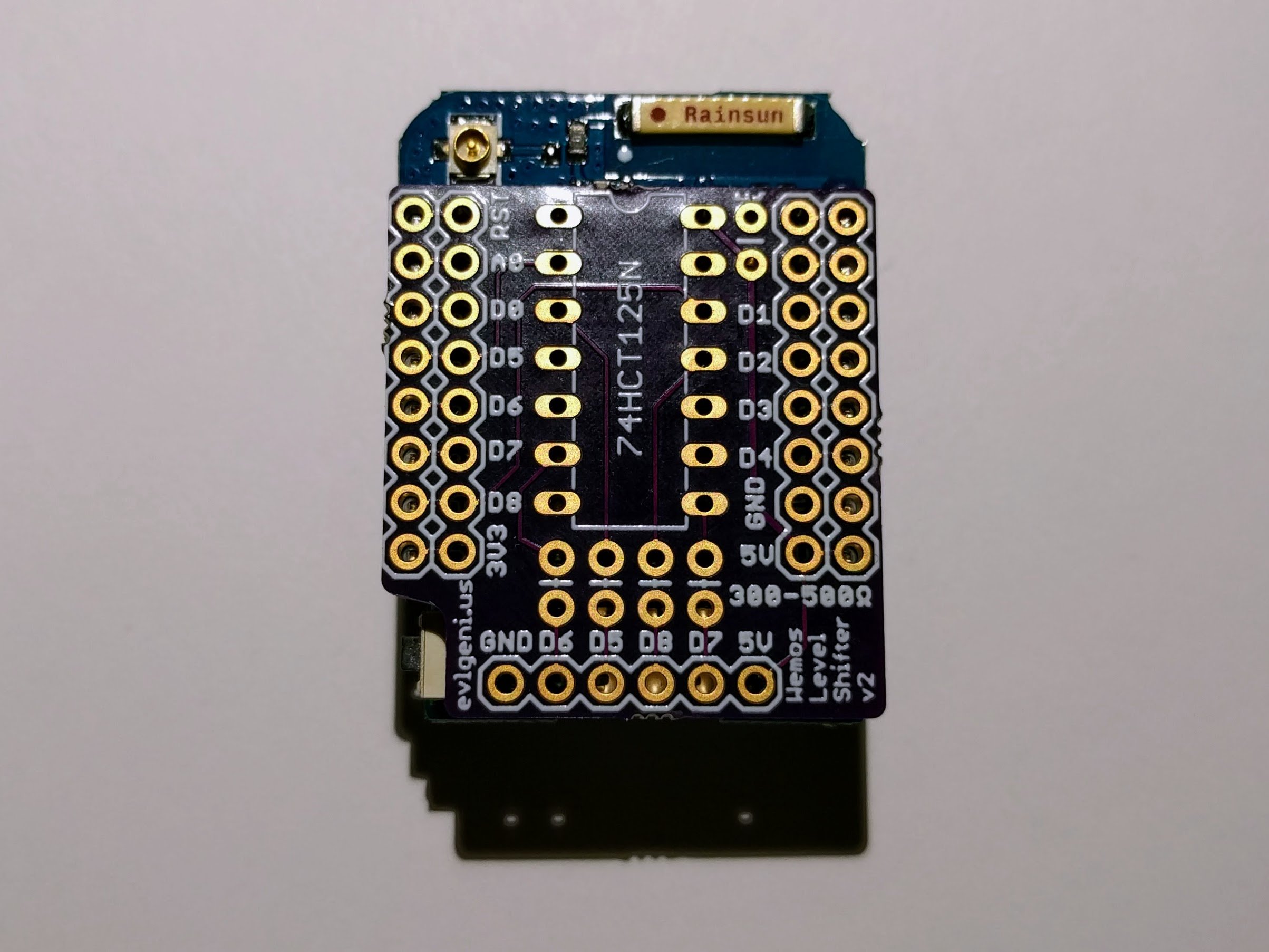 Wemos D1 Mini Esp8266 Level Shifter Mini Shield From Jasoncoon On Tindie
