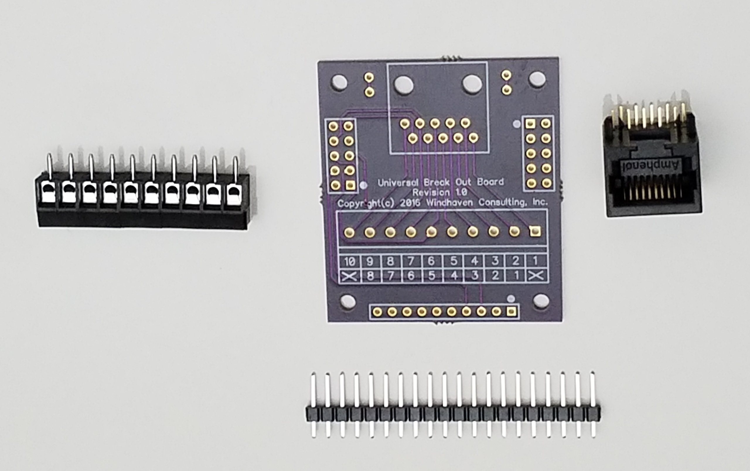 PiRyte Universal RJ45/Rj50 Breakout Board - UBOB from tomtibbetts on Tindie