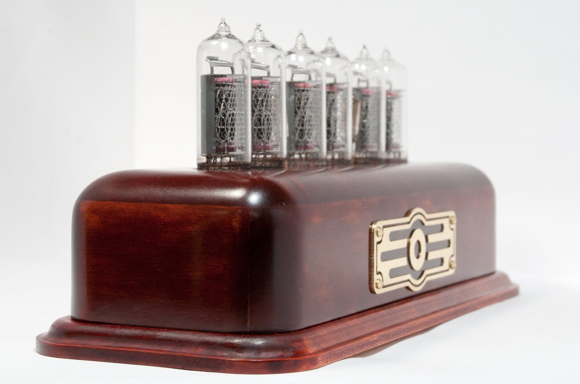 Vintage style Nixie Clock IN-14 tubes red color from Radiotec on Tindie