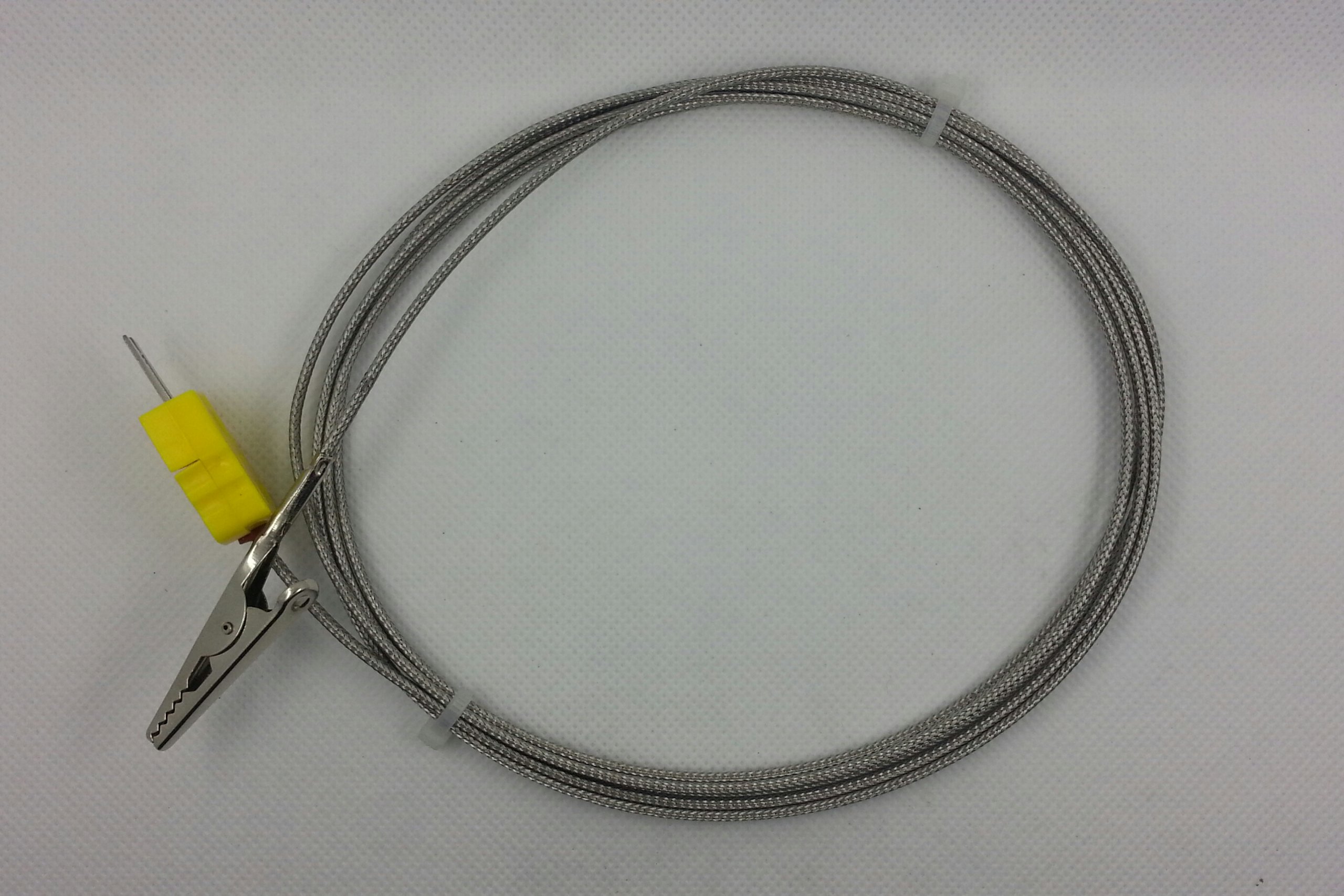 K-Type Thermocouple Probe, Alligator Clip 2 m long from akdracom on Tindie