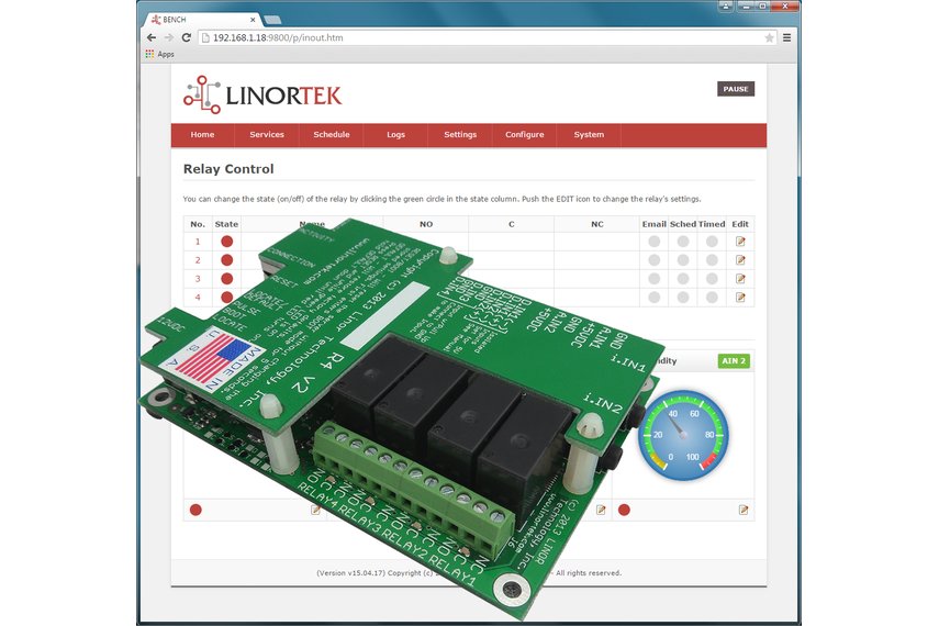 FARGO G2R4ADI TCP/IP Web Relay Ethernet I/O POE from Linortek on Tindie