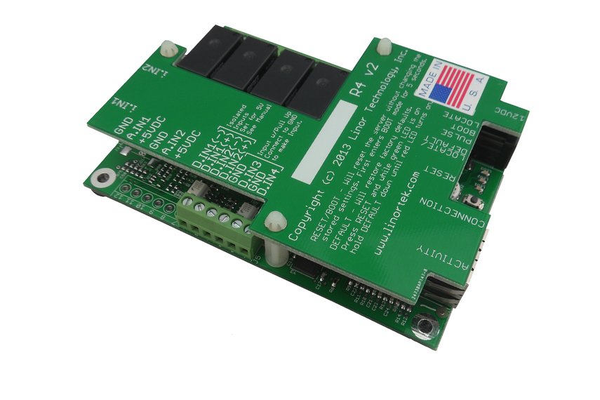 FARGO G2R4DI TCP/IP Web Relay Ethernet I/O POE from Linortek on Tindie