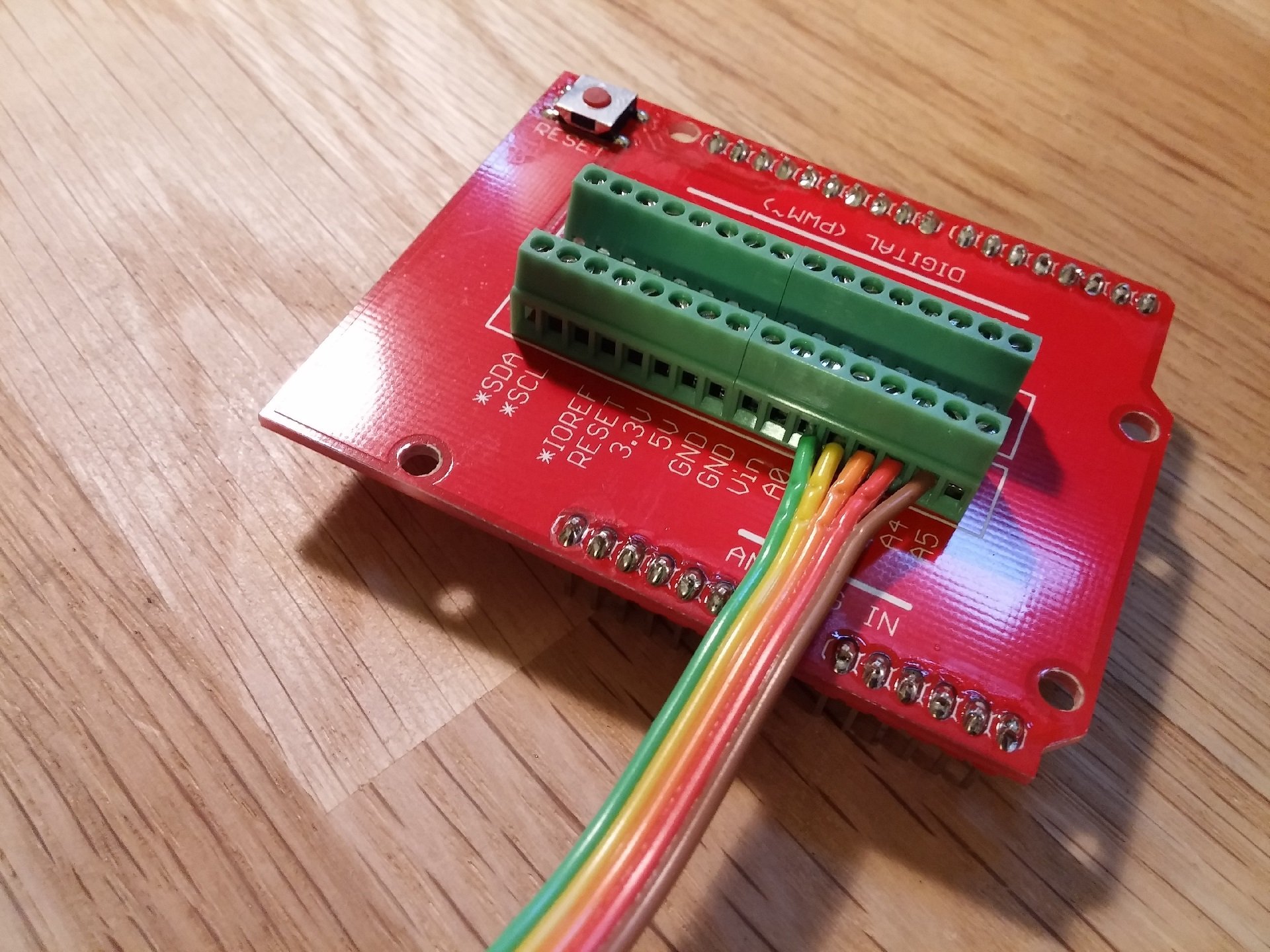 Mini Screw Terminal Shield for Arduino from 18robots on Tindie