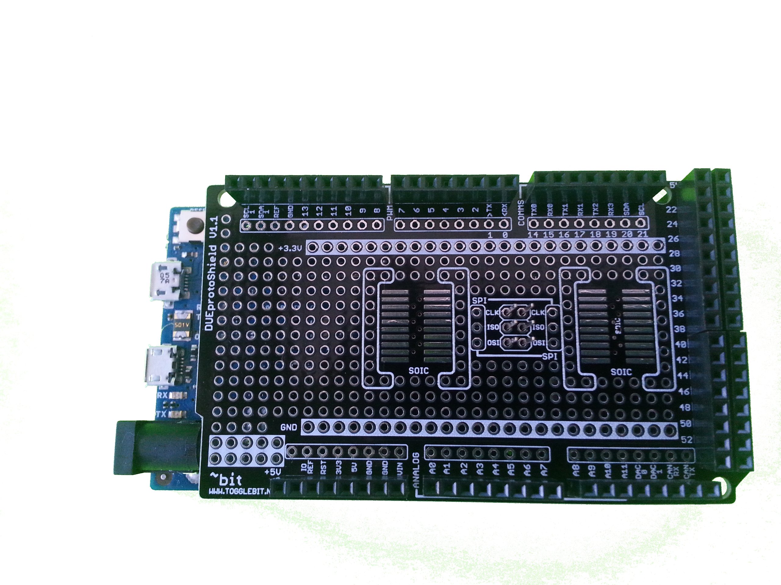 Arduino DUE ProtoShield from dkasamis on Tindie