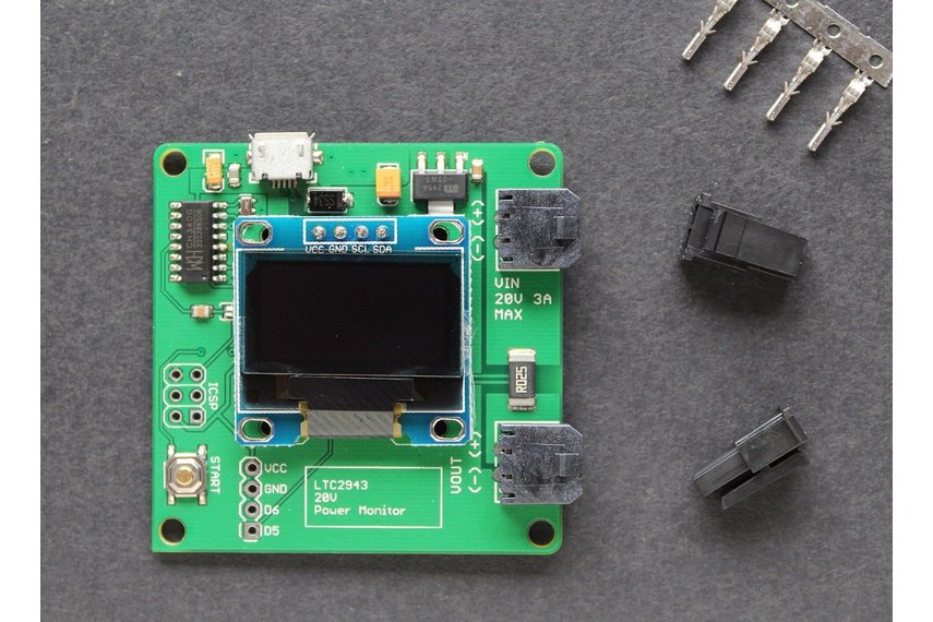 Power monitor LTC2943 and ATmega328p board from ceech on Tindie