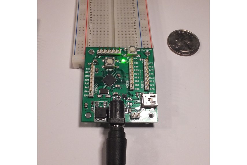 PAX PIC18F/QFN28 USB Project Development Board w/ PIC18F24K50 @ 48 Mhz ...