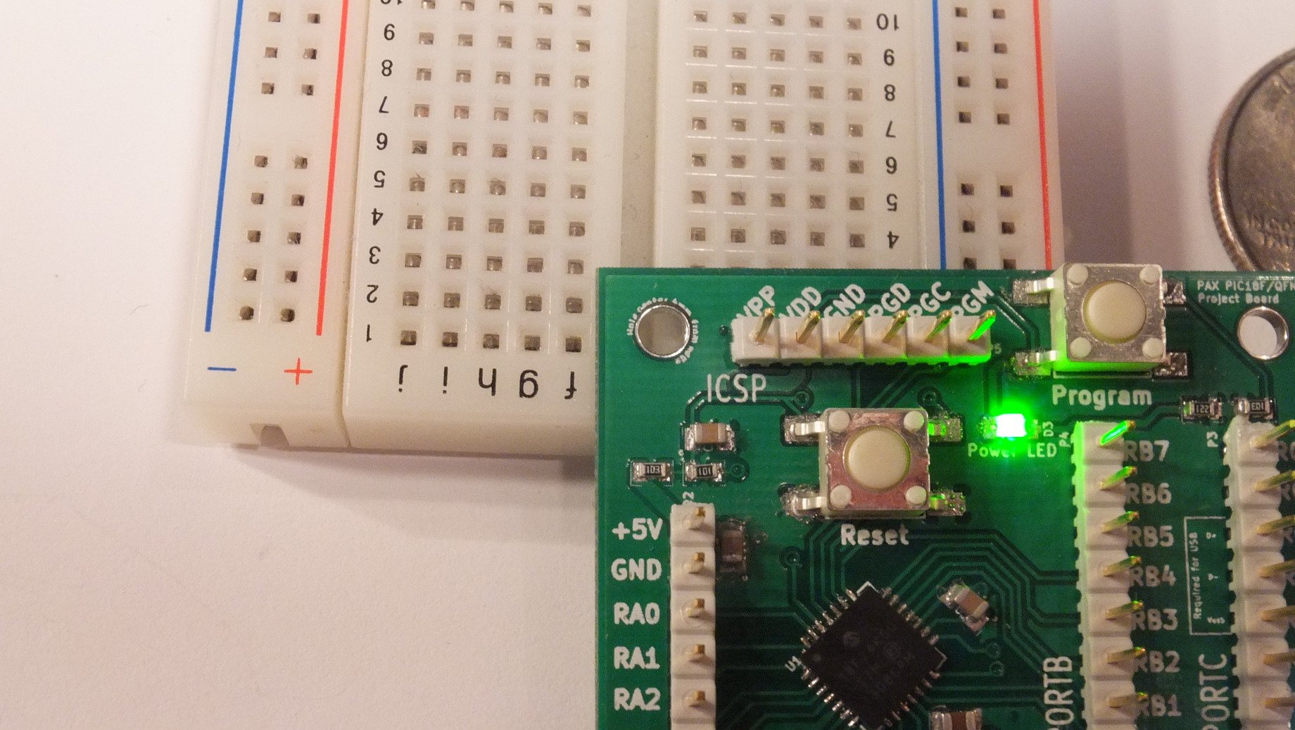PAX PIC18F/QFN28 USB Project Development Board w/ PIC18F24K50 @ 48 Mhz from x86grl on Tindie