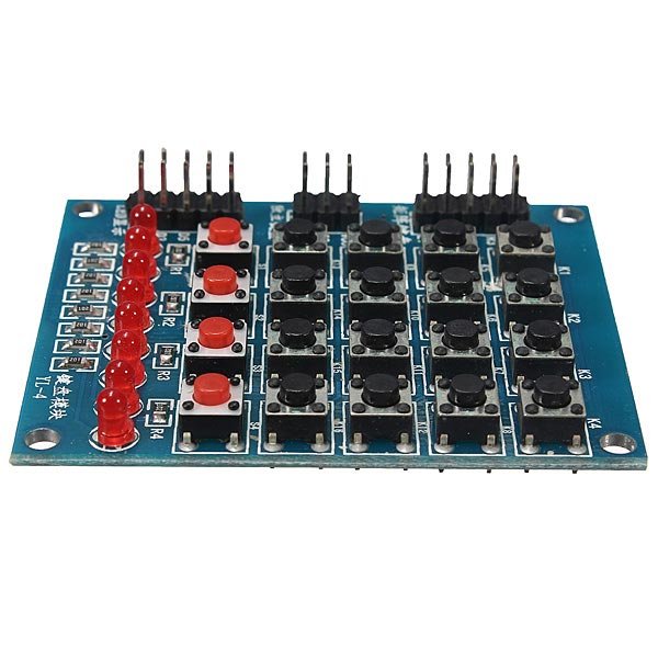 8 Led 4 X 4 Push Buttons Matrix Keypad 16 Key Switch Keyboard For Arduino Avr Arm Stm32 From