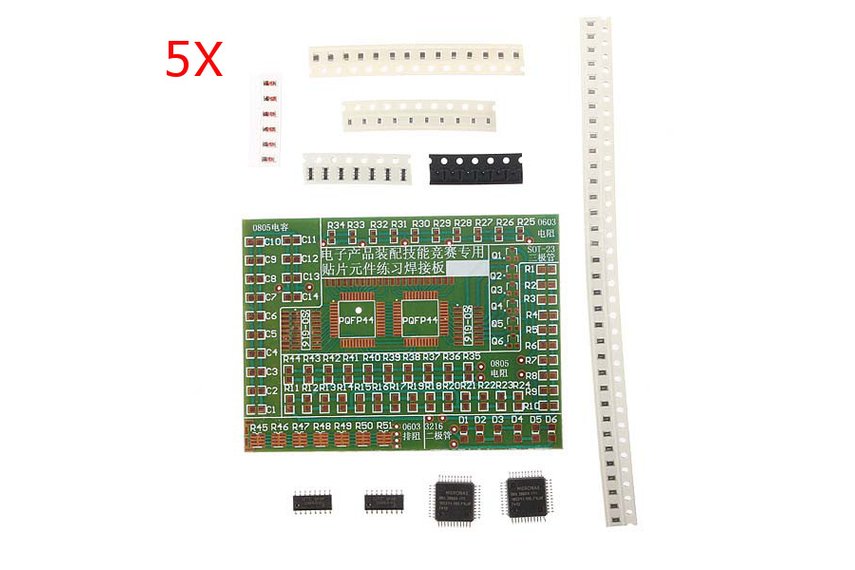 5 Pc SMD Component Solder Practice Kit from mmm999 on Tindie