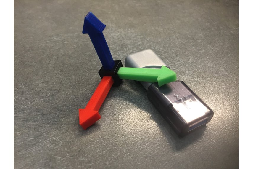 3 Axis Cartesian Coordinate Frame (multi-color) from gearsngizmos on Tindie