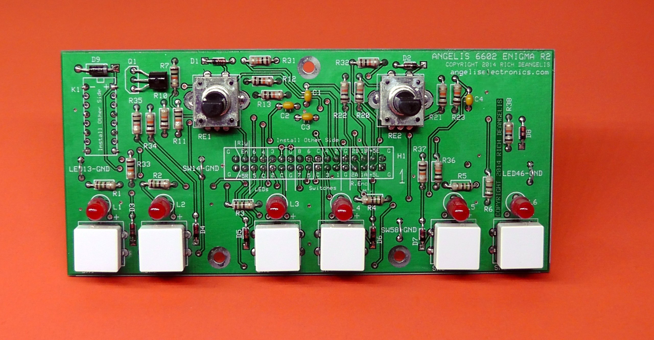 6602 "Enigma" Control Panel with Red LEDs from AngelisElectron on Tindie