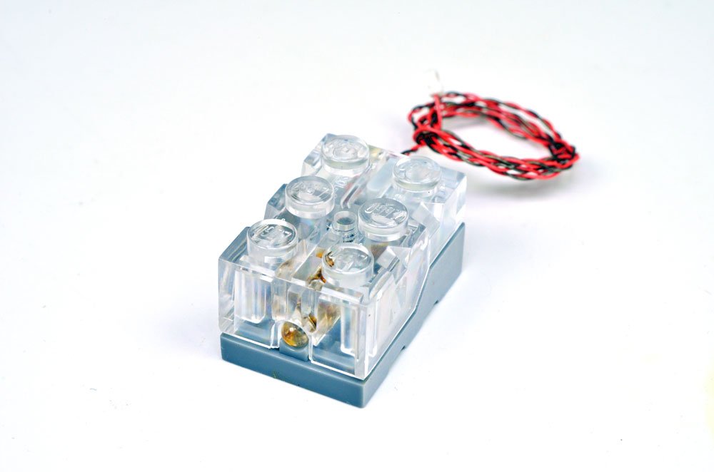Light Brick with Yellow LED for LEGO® Models from brickstuff on Tindie