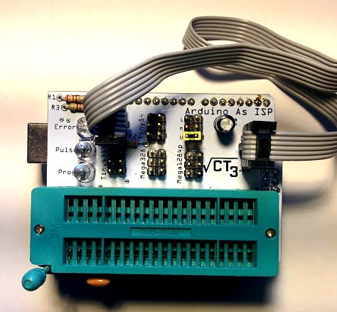 Arduino as ISP shield Atmega328/1284 Attiny85 from CT3 on Tindie