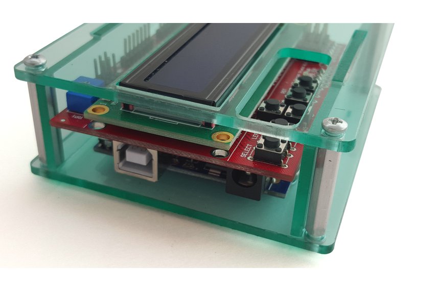 Acrylic enclosure for Arduino Uno and 16x2 LCD from mjrice on Tindie