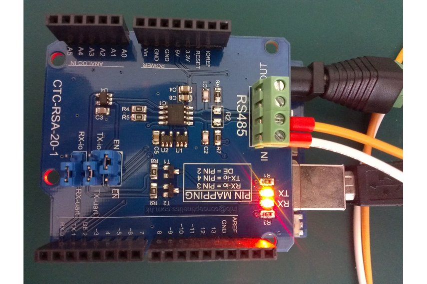 RS485 RS422 Shield for Arduino from Conceptinetics on Tindie