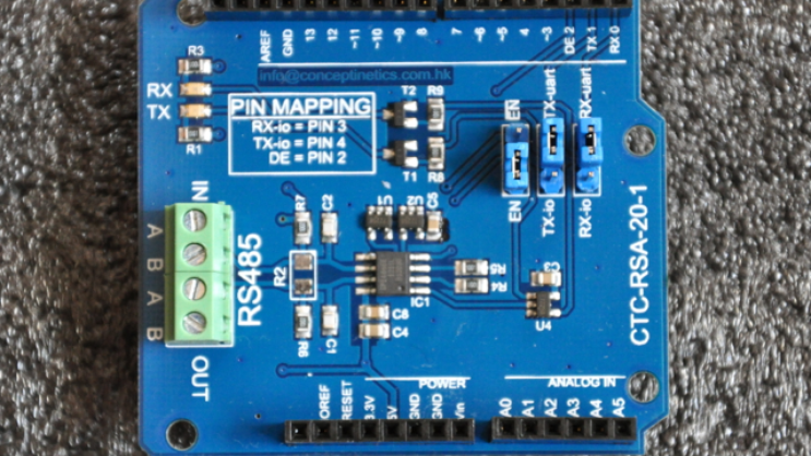 Rs485 Rs422 Shield For Arduino From Conceptinetics On Tindie