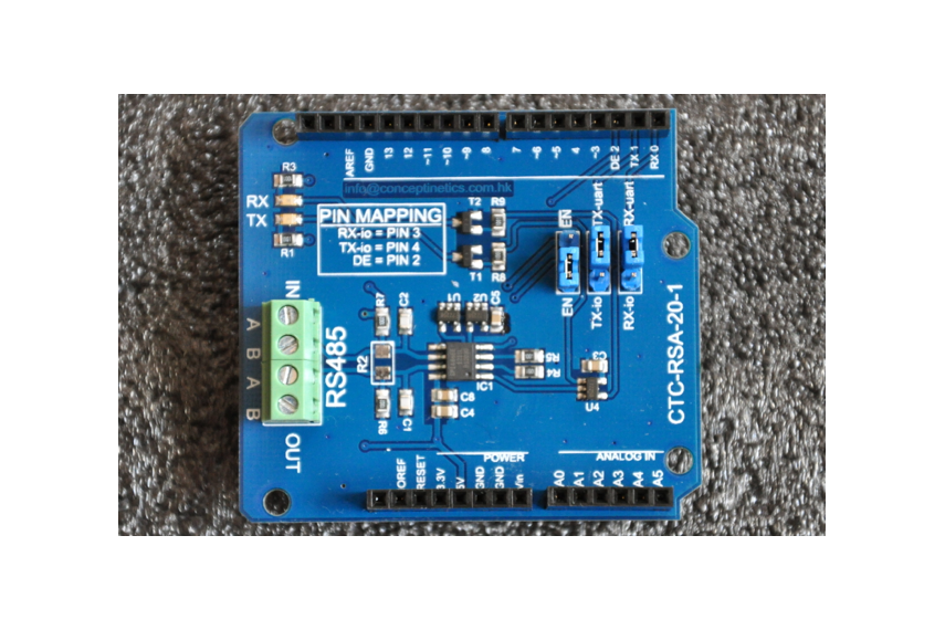 Rs485 Rs422 Shield For Arduino From Conceptinetics On Tindie