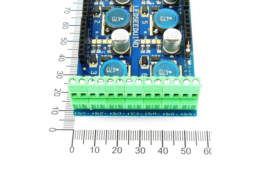 6 Channel LED Shield for Arduino (0,35-0,7-1A) from Conceptinetics on ...