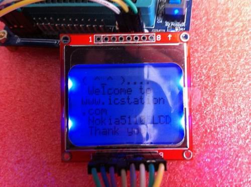 84*48 Nokia 5110 LCD Module(1444) from ICStation on Tindie