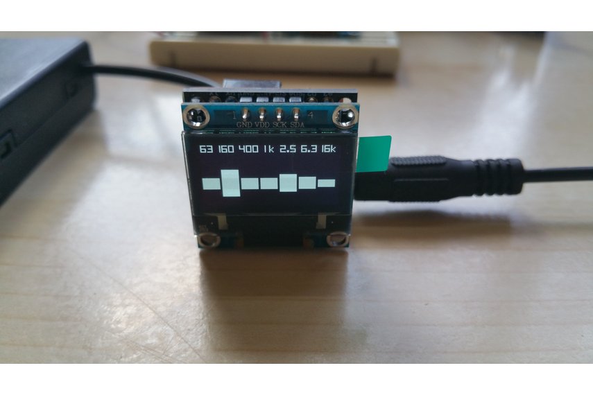 OLEDiUNO Spectrum Analyzer with 3 display modes from PhoenixCNC on Tindie
