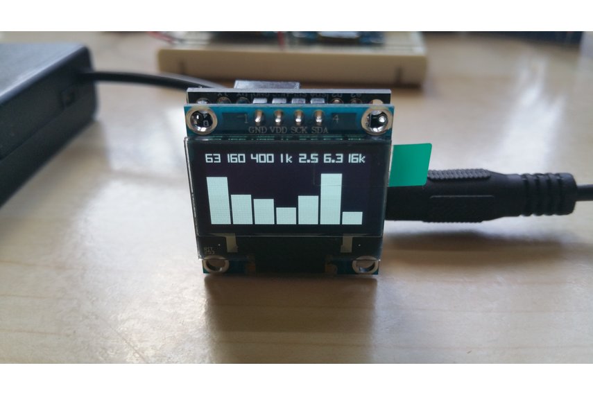 OLEDiUNO Spectrum Analyzer with 3 display modes from PhoenixCNC on Tindie