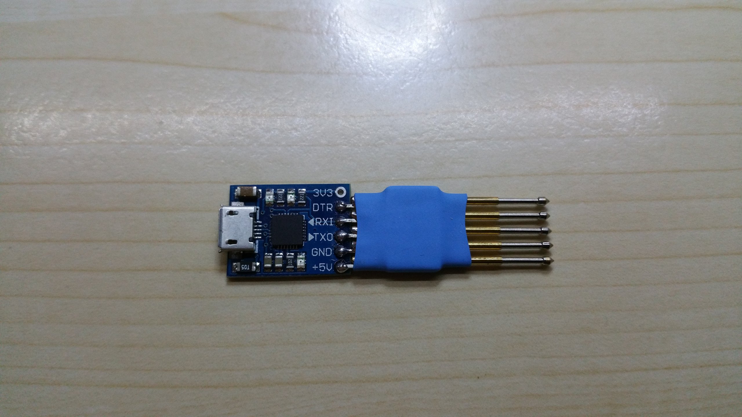 Micro USB to UART TTL adapter with Pogo pins from PhoenixCNC on Tindie