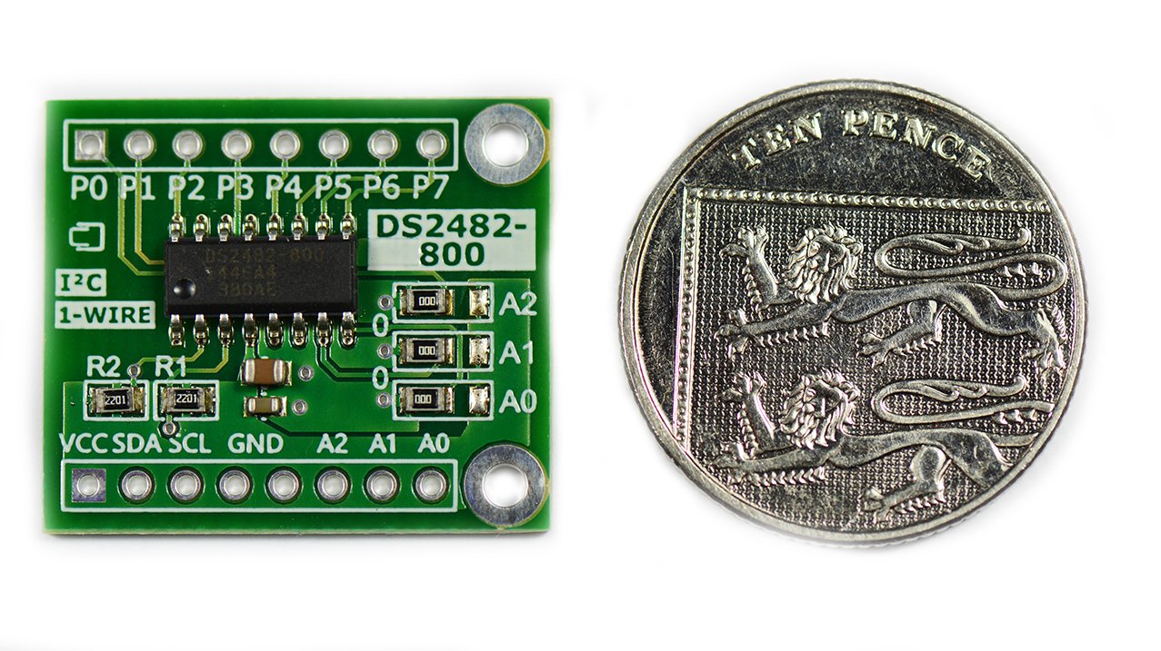 DS2482-800+ I2C to 8-Channel 1-Wire Breakout Board from closedcube on Tindie