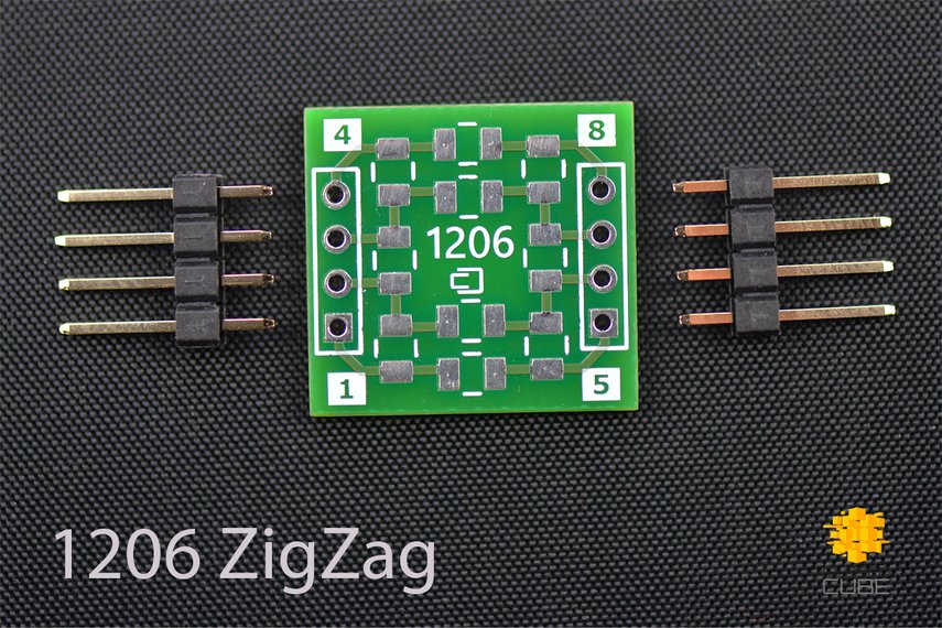 ClosedCube SMD 1206/0805 ZigZag Double-Sided PCB from closedcube on Tindie