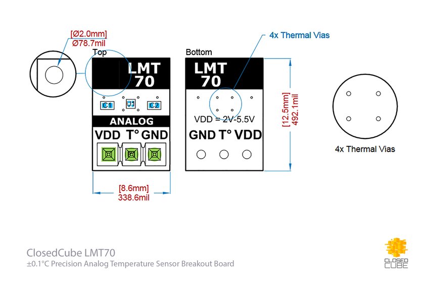 LMT70 ±0.1°C Precision Analog Temperature Sensor from closedcube on Tindie LMT70 ±0.1°C Precision Analog Temperature Sensor from closedcube on Tindie