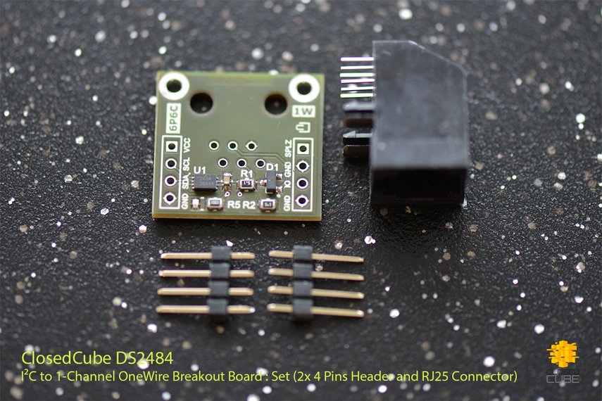 DS2484 I2C to 1-Channel OneWire Master Breakout from closedcube on Tindie