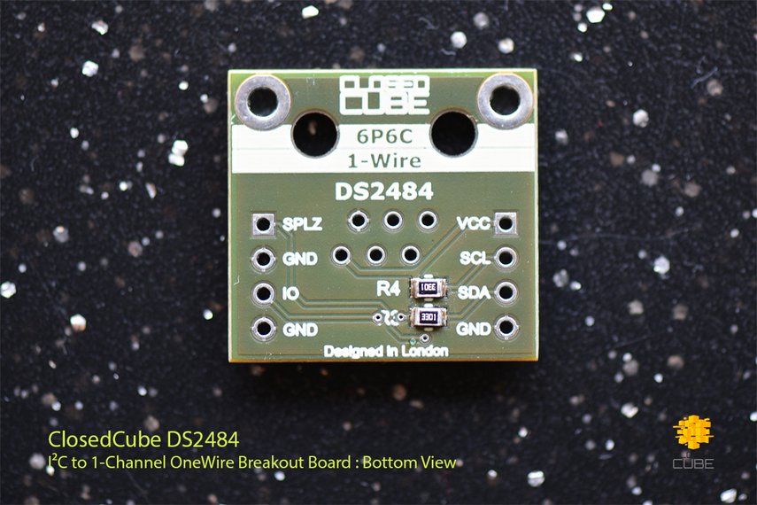 DS2484 I2C to 1-Channel OneWire Master Breakout from closedcube on Tindie