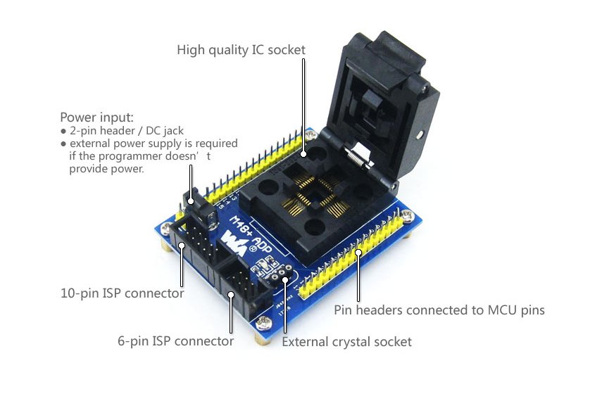 TQFP32 AVR Programming Adapter Test Socket from imrehg on Tindie