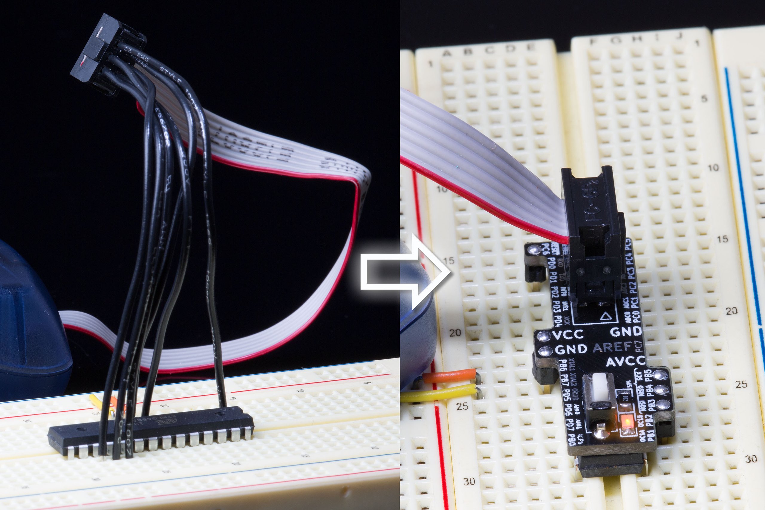 ISP Bridge 5(Atmel ATtiny x8, ATmega x8) from OssiconeLabs on Tindie