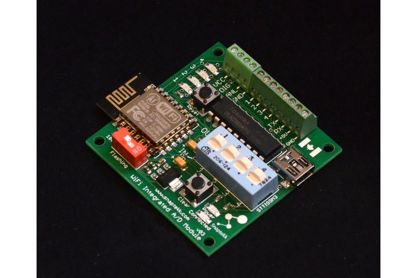 Analog-Digital 4-Input/4-Output WiFi Module from hbouzas on Tindie