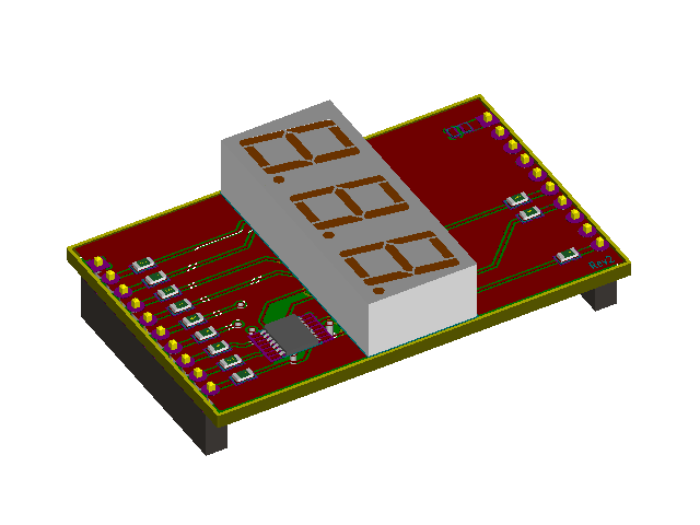 MSP430 LaunchPad 3x7-Segment Booster Pack from CascoLogix on Tindie