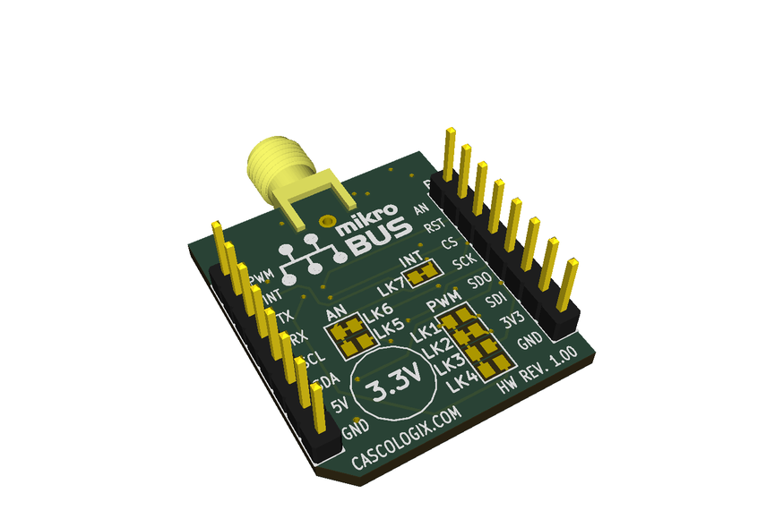 RFM95 LoRa mikroBUS Module from CascoLogix on Tindie