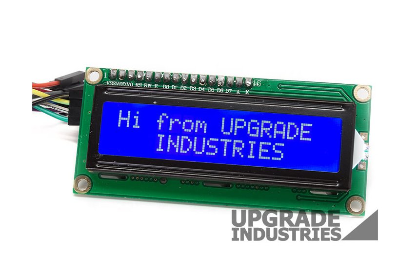 I2C 16x2 LCD Display from upgradeindustries on Tindie