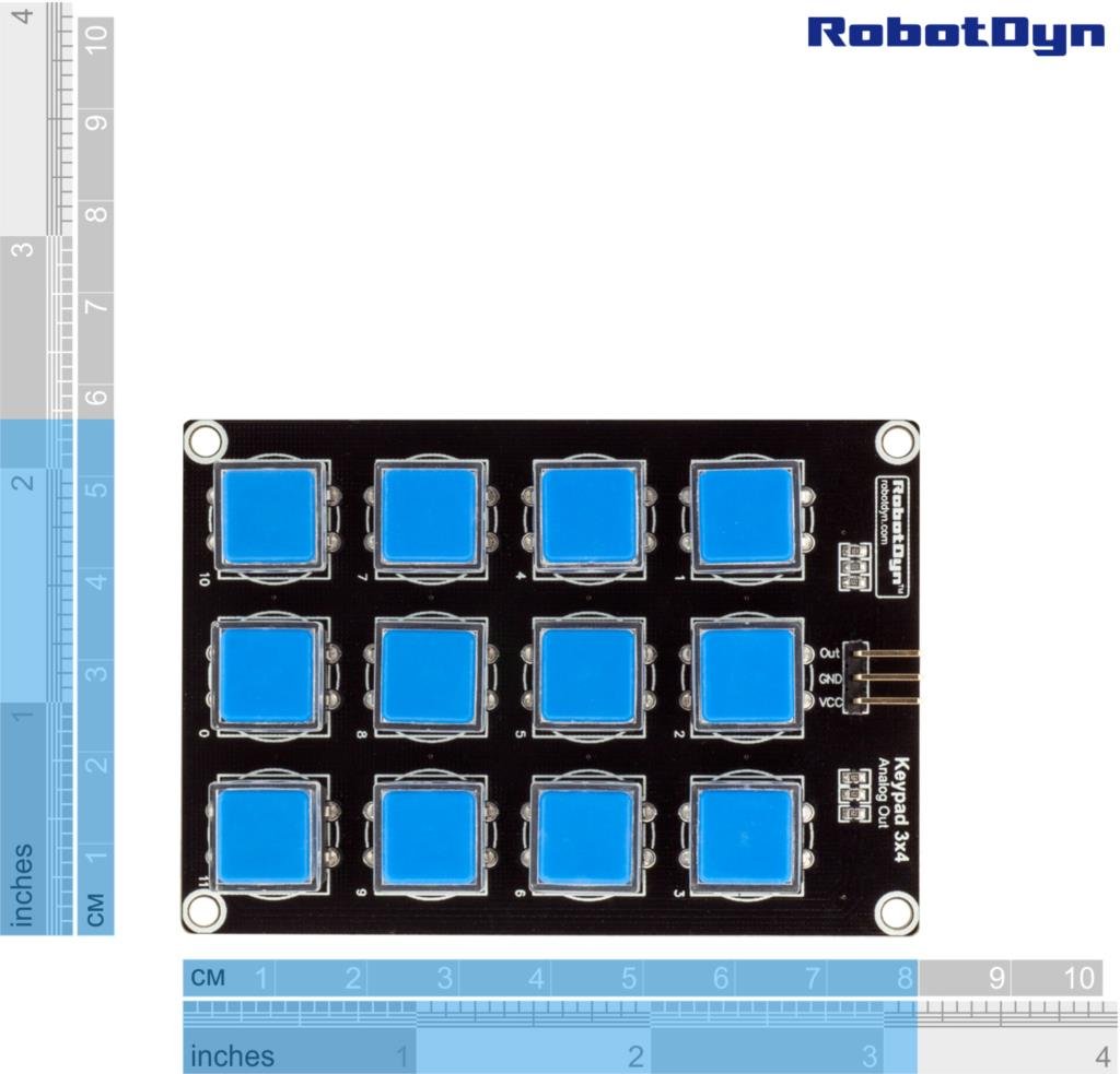 Button Keypad 3x4 Module Arduino Diy Robotdyn From Multicognitive On Tindie