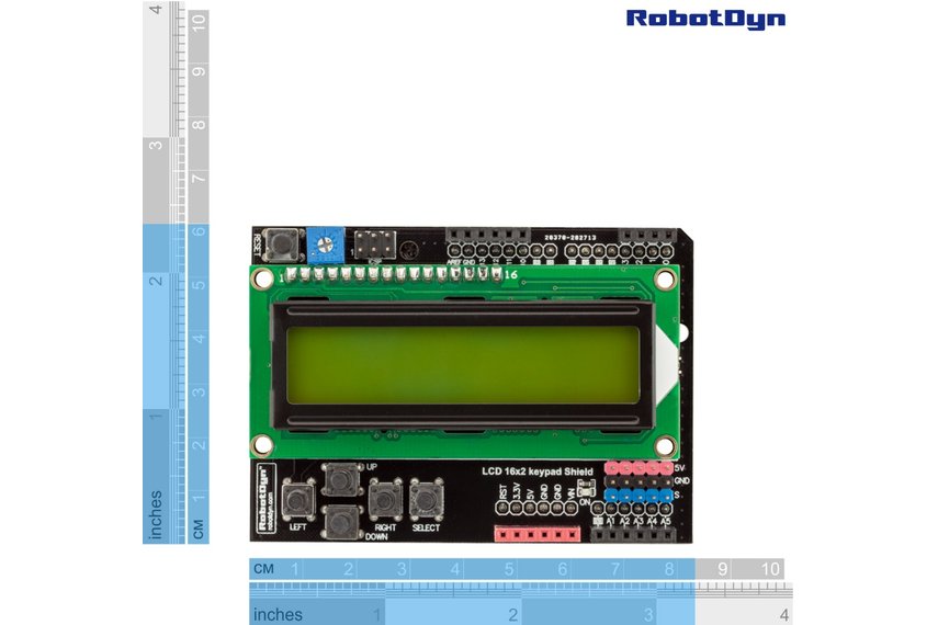 LCD keypad Shield 1602 display by Robotdyn Green from multicognitive on Tindie