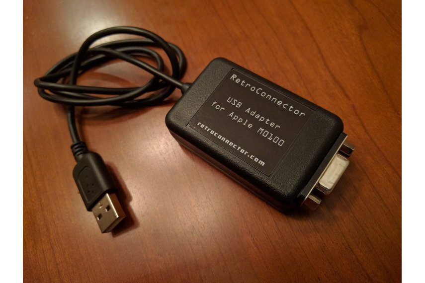 Apple 9-pin mouse to USB adapter from option8 on Tindie