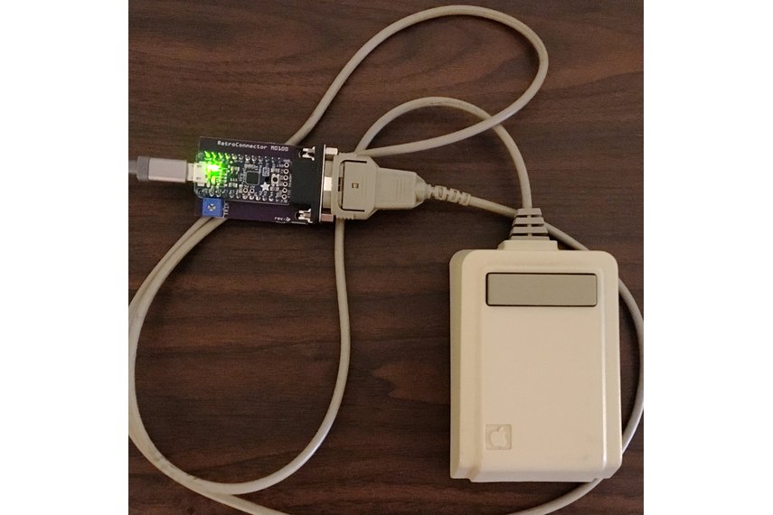 Apple 9-pin mouse to USB adapter from option8 on Tindie