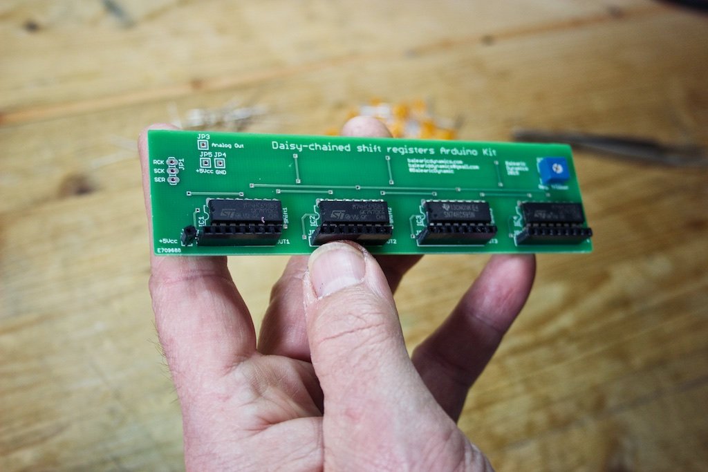 Daisy-chained Shift Registers Board Arduino kit from alicemirror on Tindie