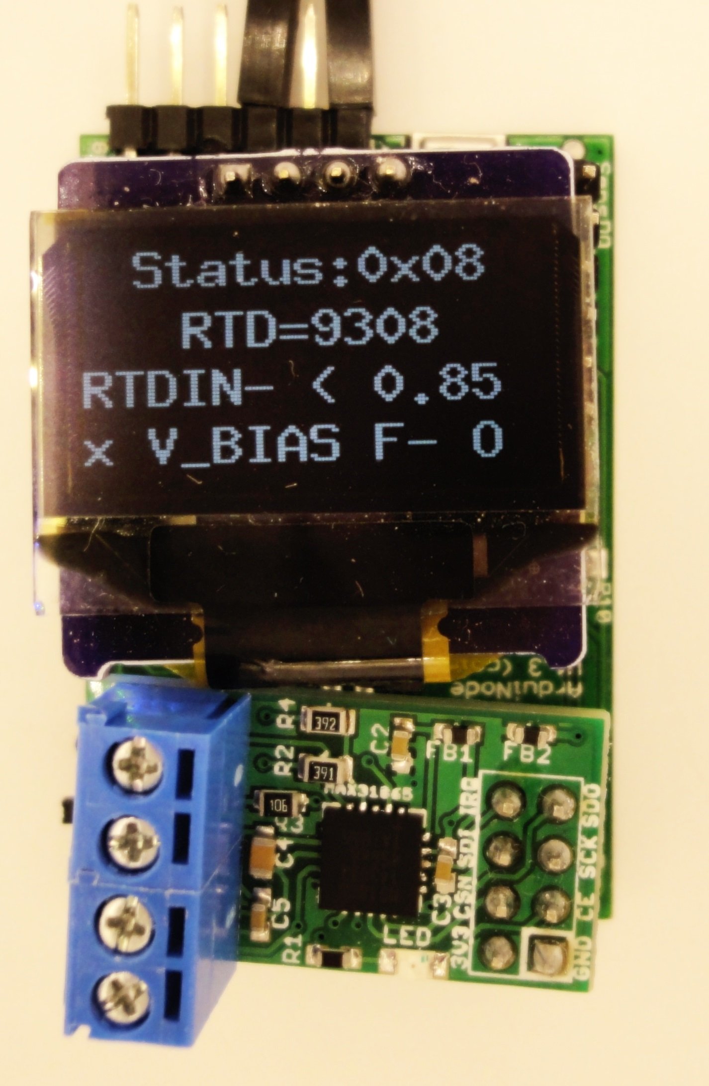 MAX31865 RTD temperature sensor breakout board from Hallard on Tindie
