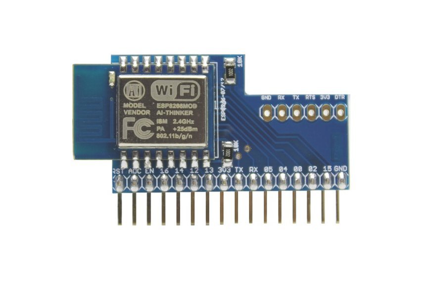 ESP8266 Vertical Adapter with ESP-12D, 32 MBit from iron on Tindie