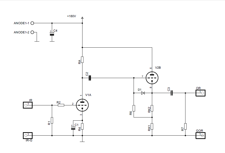 Universal PCB for tube preamp CCDA stage ECC88 from stereo24 on Tindie